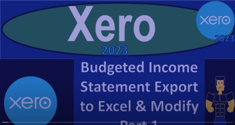 Budgeted Income Statement Export to Excel & Modify Part 1 11120 Xero ...